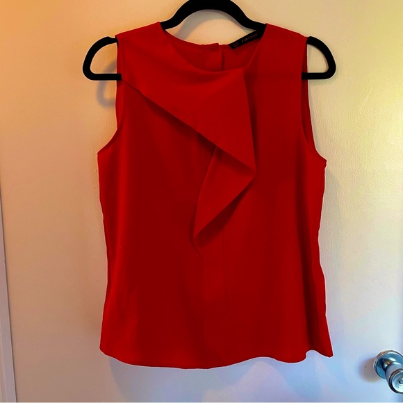 Zara | Tops | Zara Red Top | Poshmark
